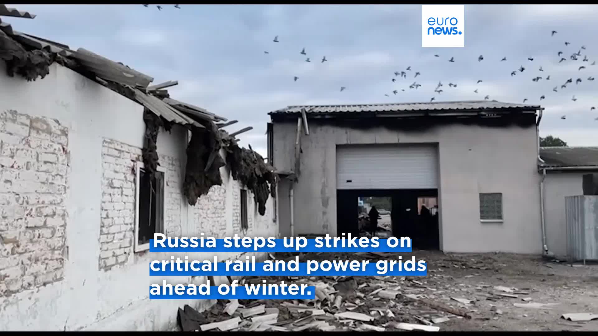 One dead after 'savage' Russian attack on Ukrainian railway station