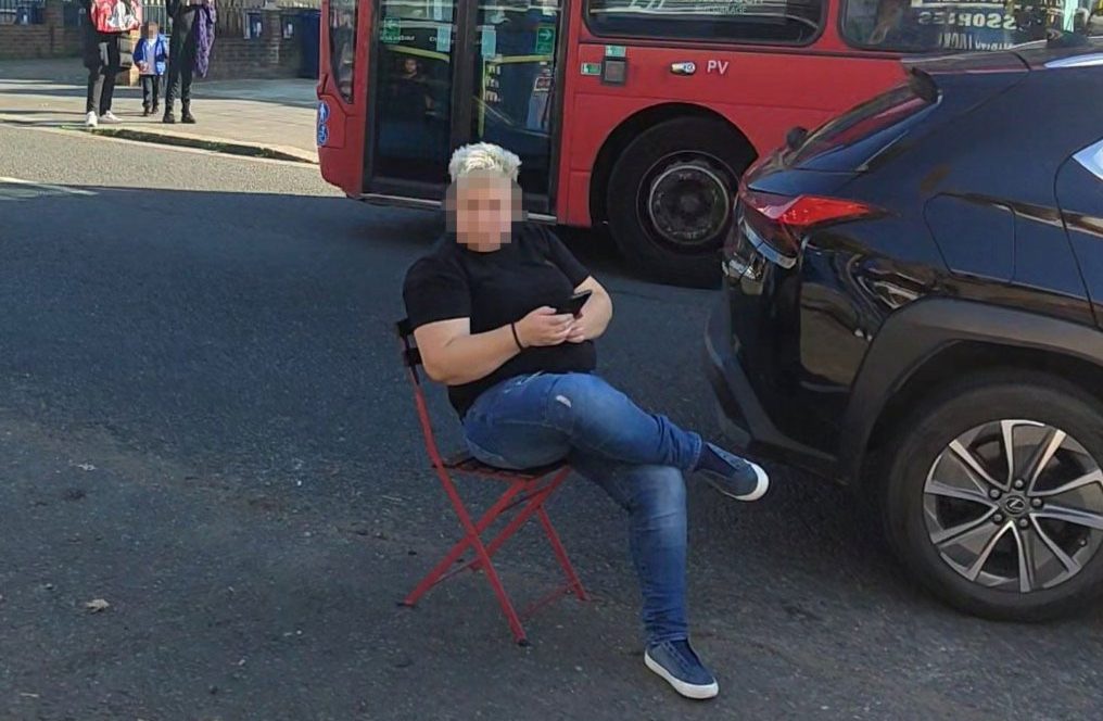 Woman slammed for reserving parking spot with a chair