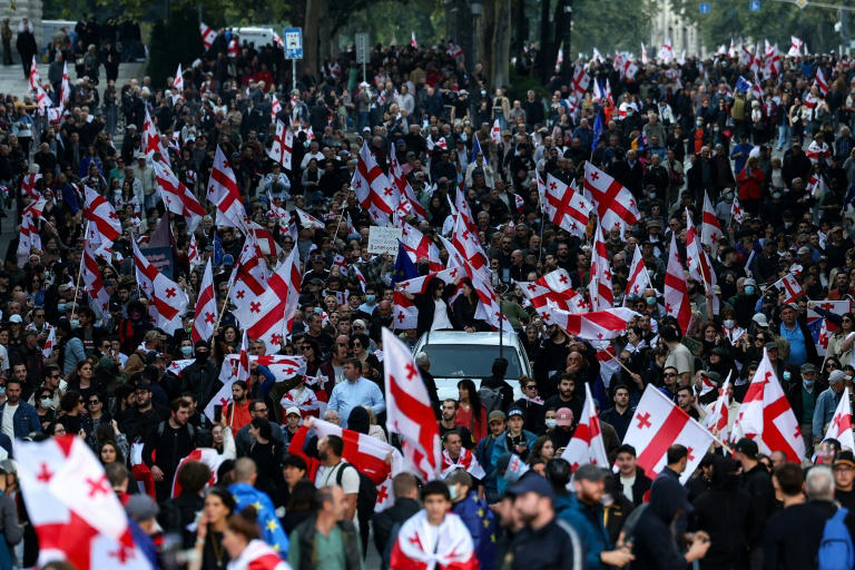 Thousands rally in Georgia election-day protest