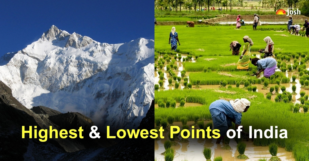 Which are the Highest and Lowest Points of India?