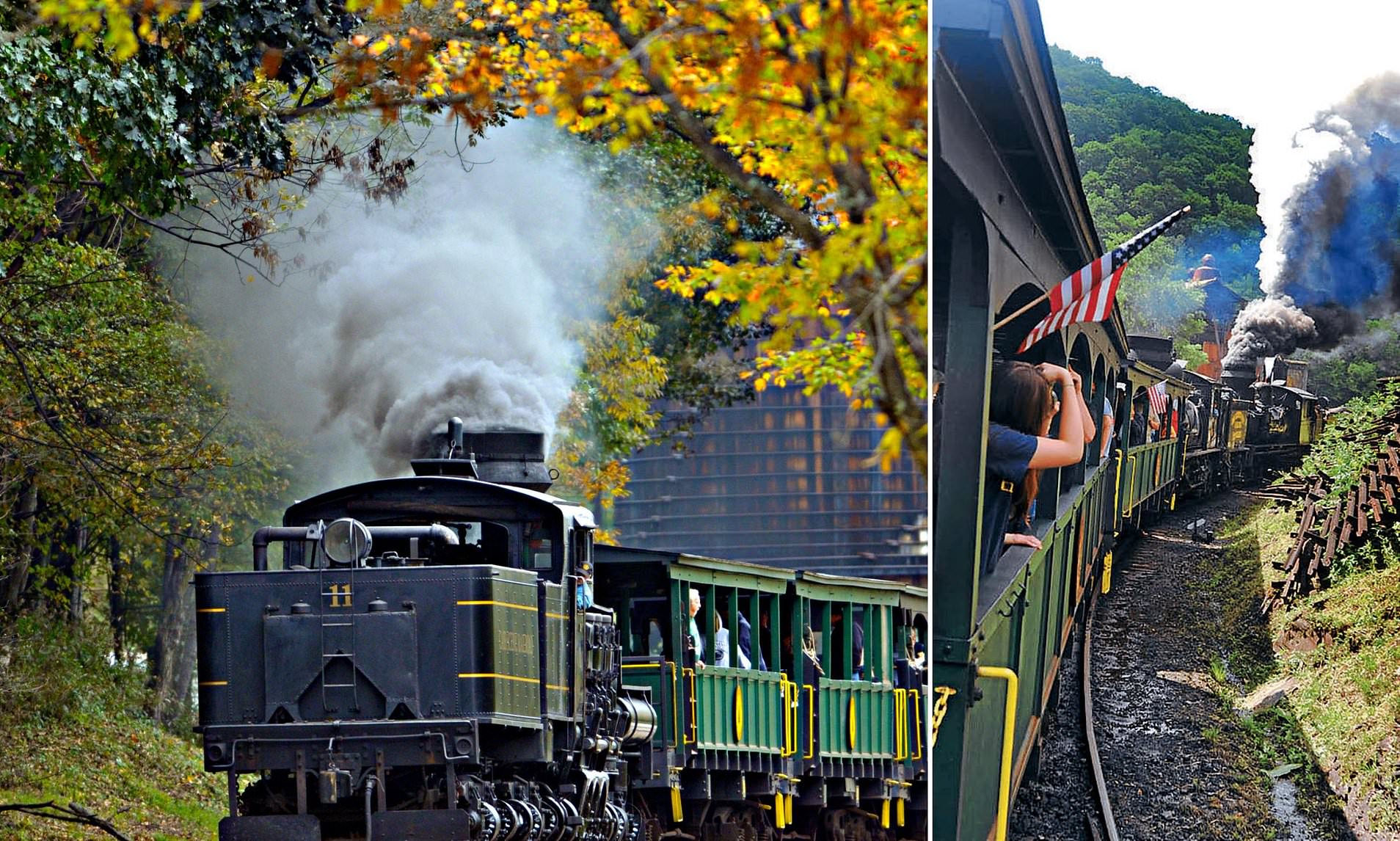 The 'best' fall foliage train journey in America offers insane 15-mile ...