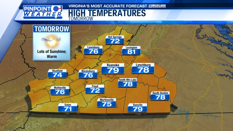 Pinpoint Weather: Sunny & warm end to the weekend