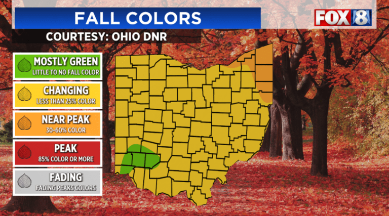 Where fall color is near peak: ODNR