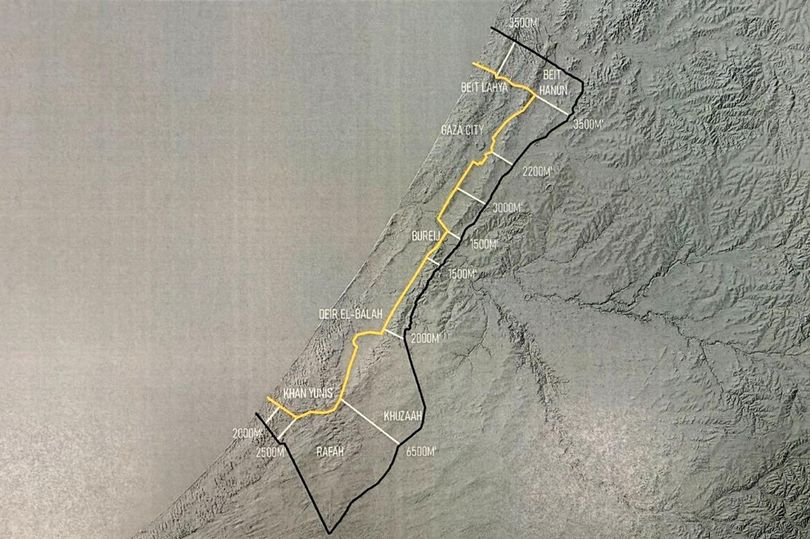 Israel withdrawal line in Gaza mapped as Trump reveals when ceasefire ...