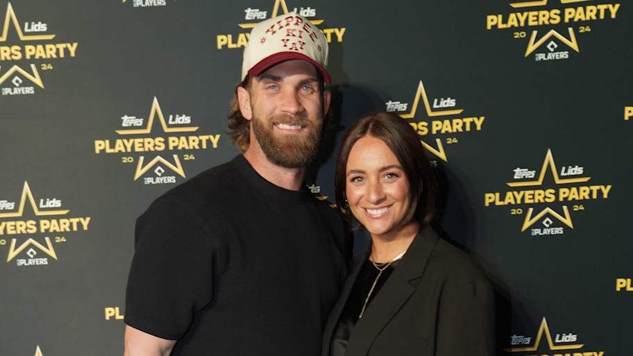 Bryce Harper's wife reveals new baby in Phillies onesie just before ...