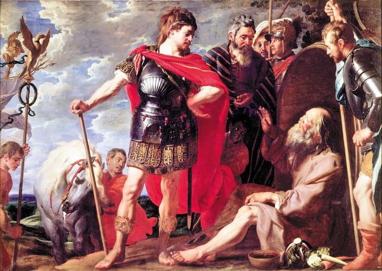 Alexander the Great's envy of Diogenes reveals path to contentment