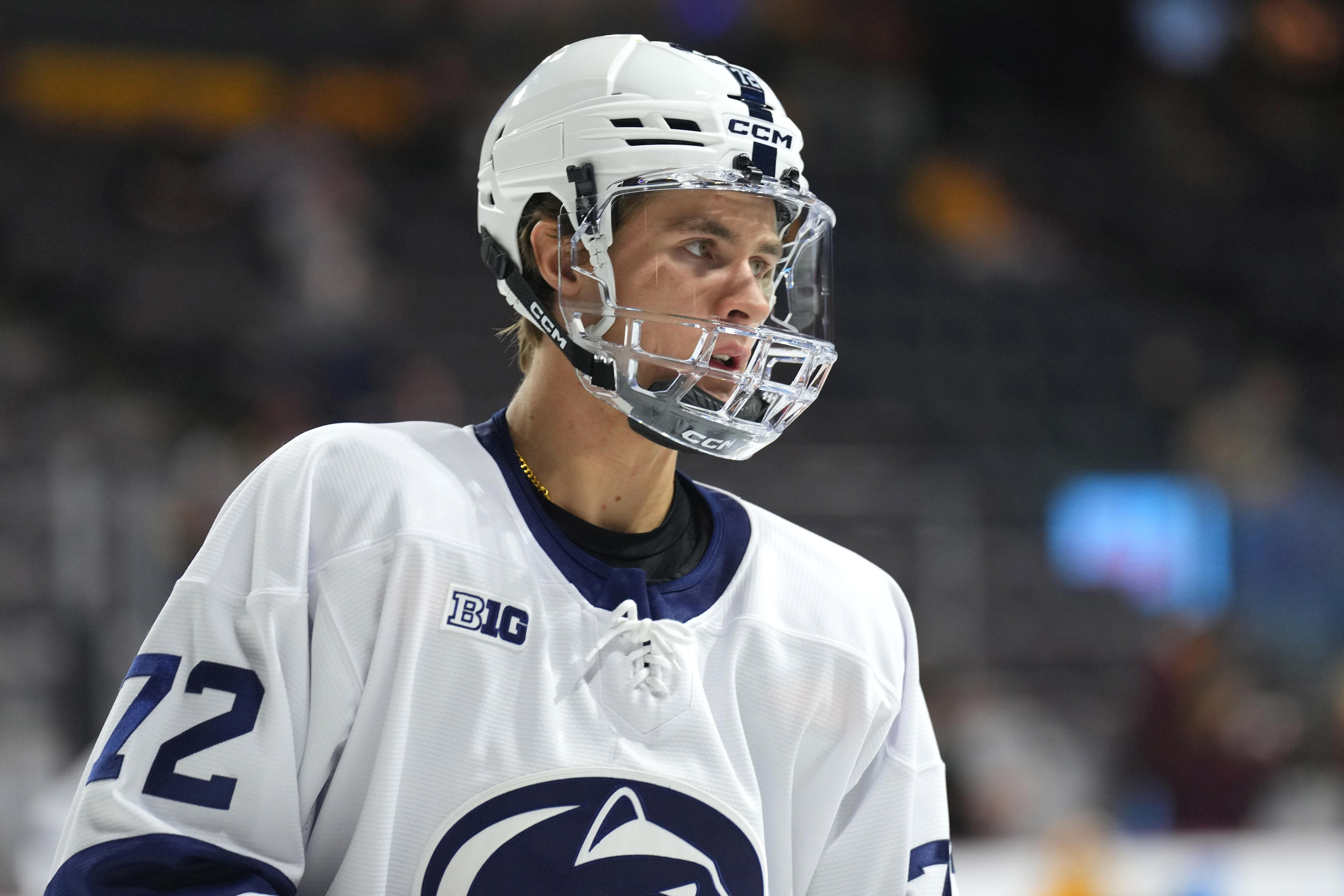 Gavin McKenna scores first college hat trick in Penn State hockey rout