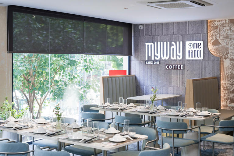 Mô hình rang xay cà phê kết hợp nhà hàng tại My Way Coffee