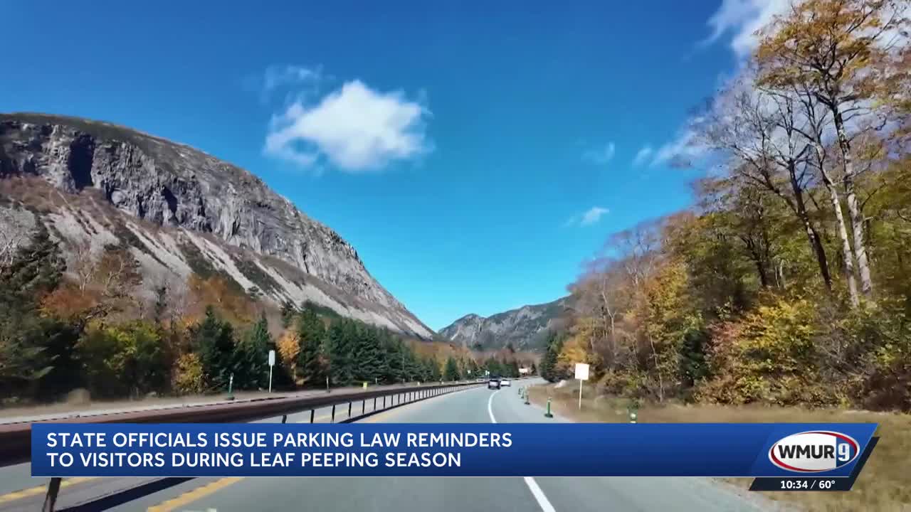 State officials issue parking law reminders to visitors during leaf ...