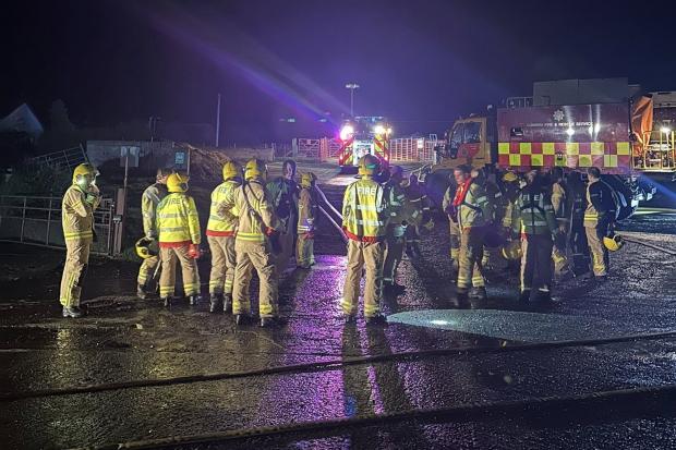 Fire crews take part in training exercise at Lazonby Auction Mart