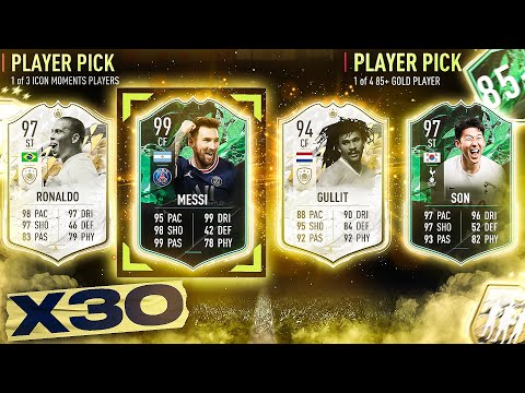 FIFA 22 30 New x Guaranteed Icon Moments Player Pick Packs!