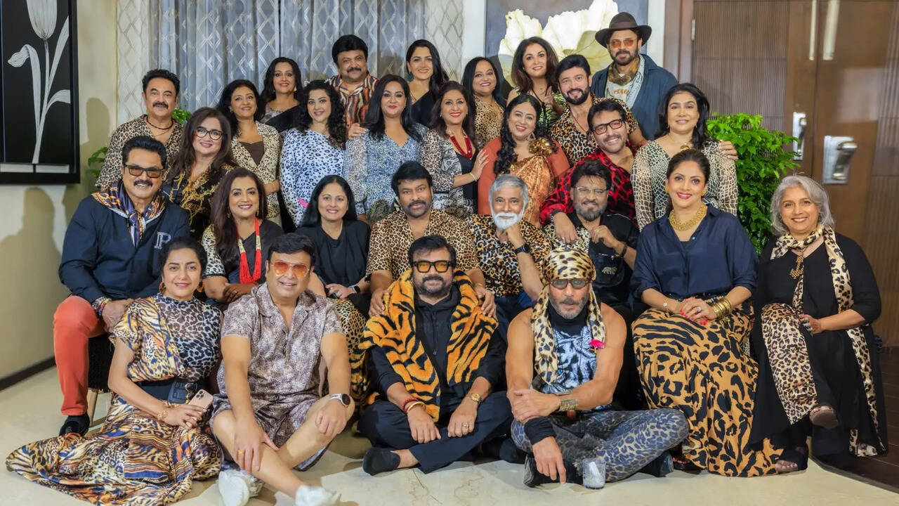 Superstar Chiranjeevi Posts Joyful Photos from '80's Star Reunion ...