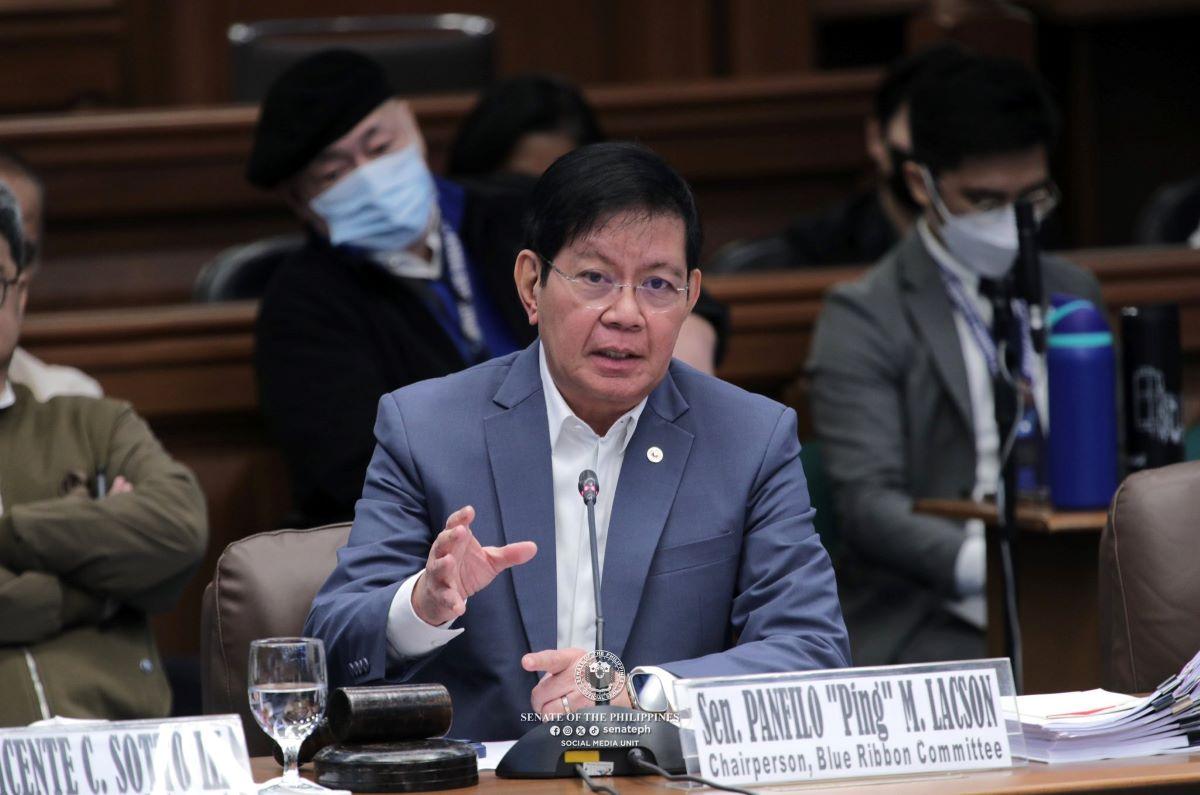 Ping Lacson resigns from chairmanship of Blue Ribbon Committee amid ...