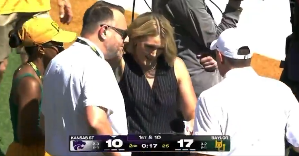 ESPN Reporter Took Nasty Sideline Hit In College Football Game