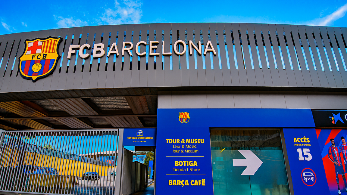 Camp Nou Tour – FC Barcelona Store & Museum Entrance (4K)