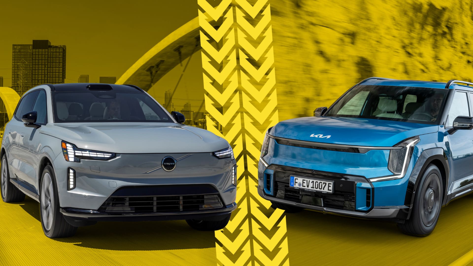 Volvo EX90 vs Kia EV9, duelo de vehículos eléctricos de lujo