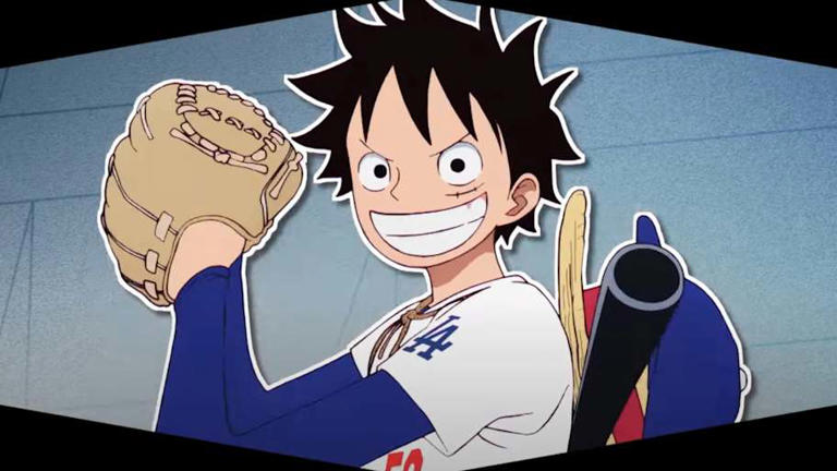 Monkey D. Luffy Pitching for the Dodgers