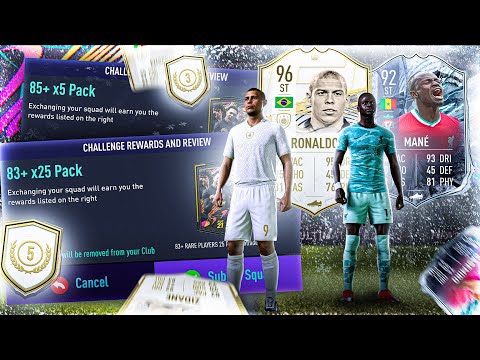 I packed prime R9 Ronaldo + unlocked 83+ x 25 free player pack?