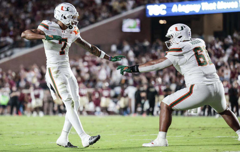 See photos of No. 3 Miami's victory on the road of rival FSU