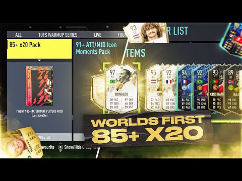 FIFA 22 world's first guaranteed 85+ x 20 icon swaps pack!