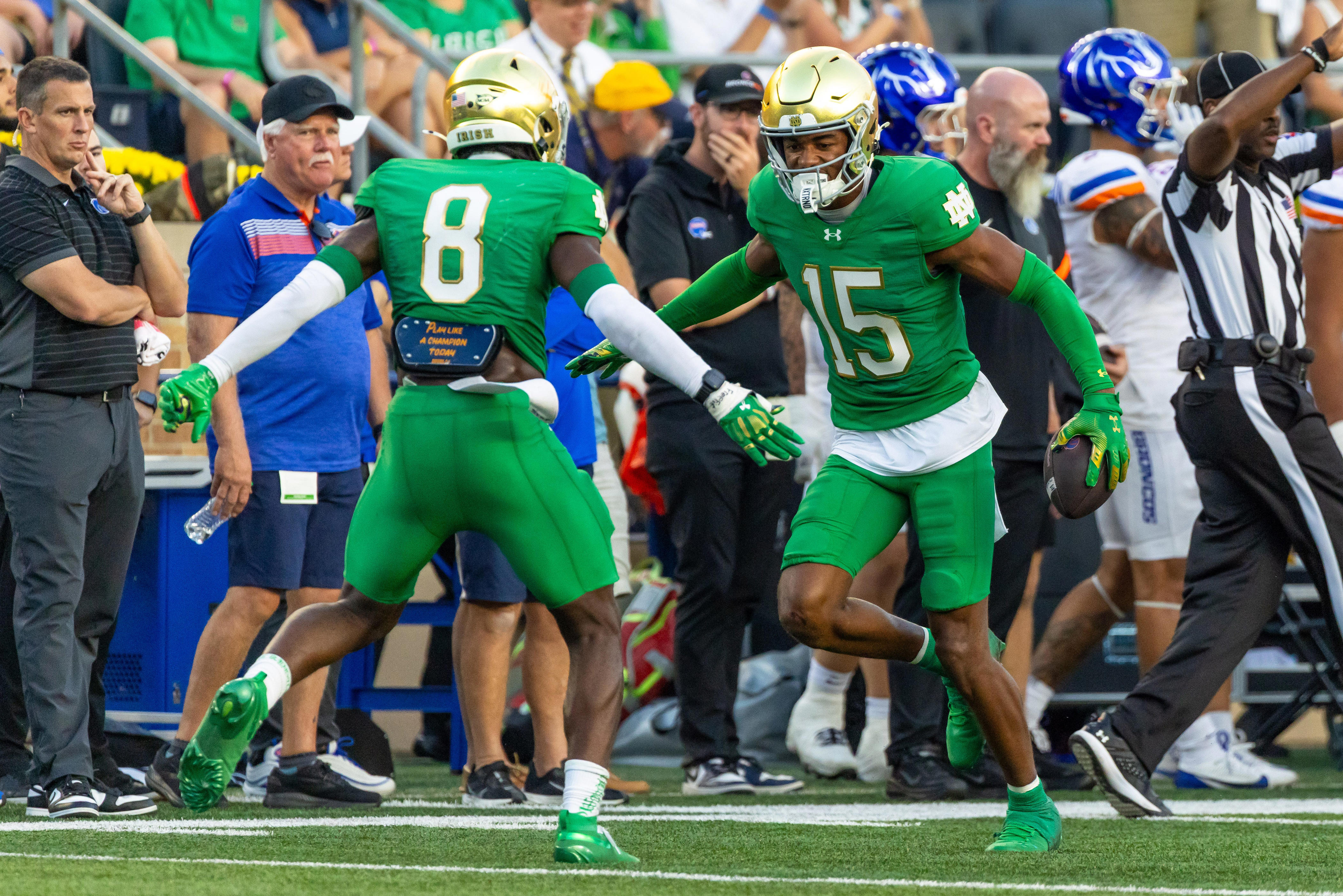 Leonard Moore (two picks) gives Notre Dame defense much-needed boost ...