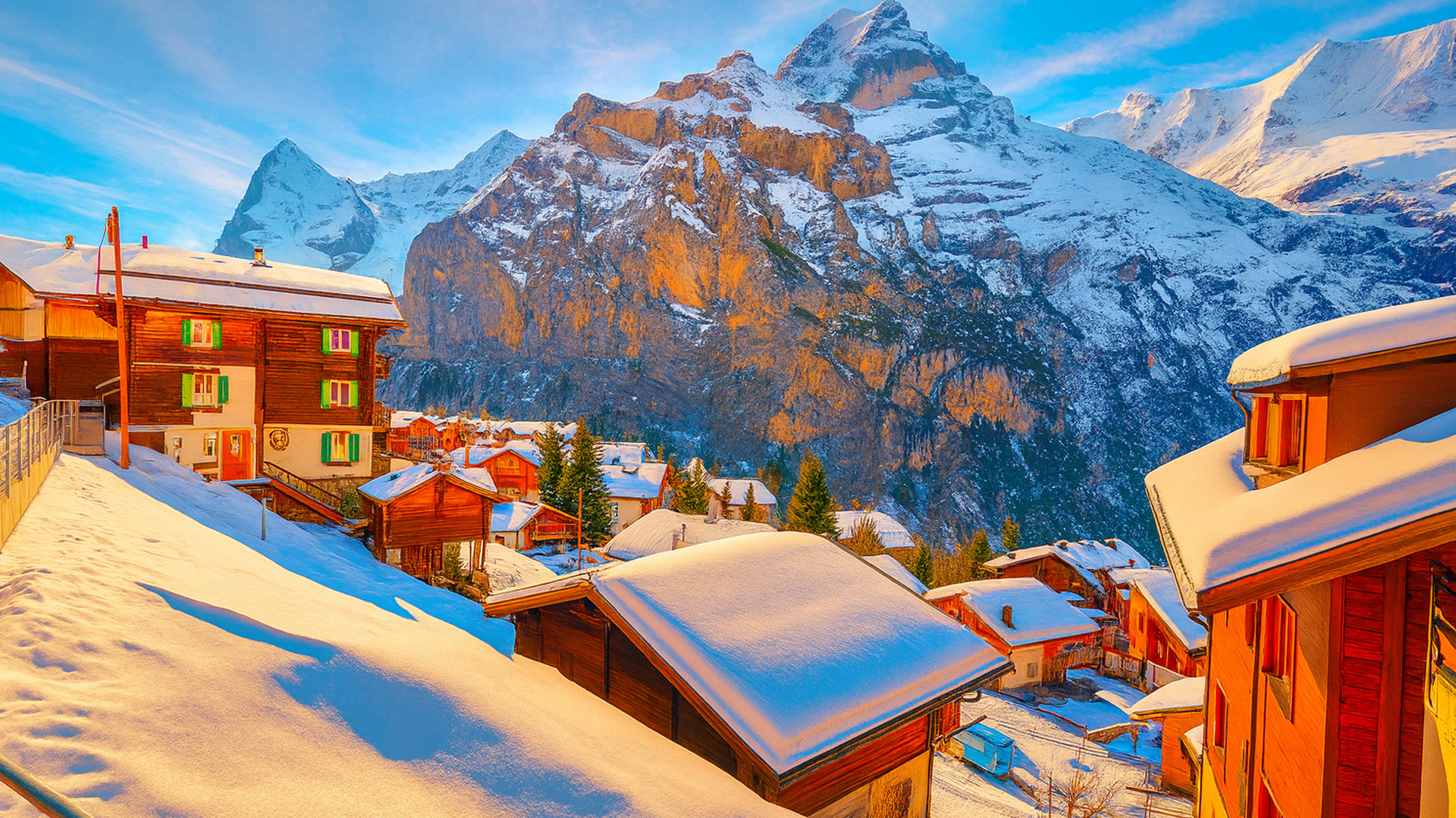 Mürren Zwitserland – Sfeervol Alpenwinterdorp in de Berner Alpen (4K)