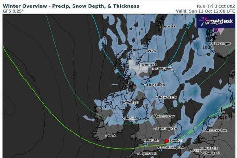 Exact date snow set to hit Scotland as forecast warns risk of more wet ...