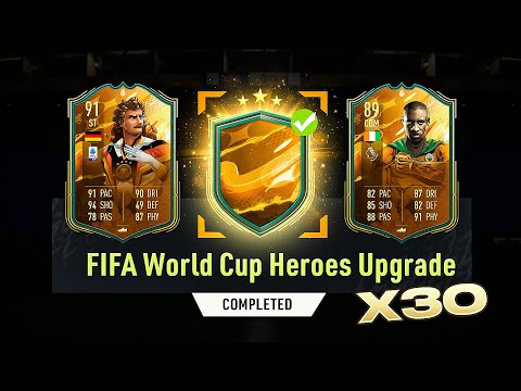 What do you get from 30 x World Cup hero upgrade packs in FIFA 23?