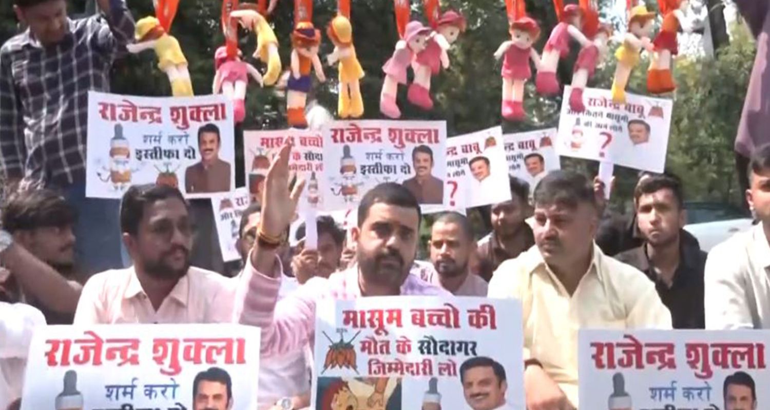 Congress protests in Bhopal, Jaipur over Coldrif deaths