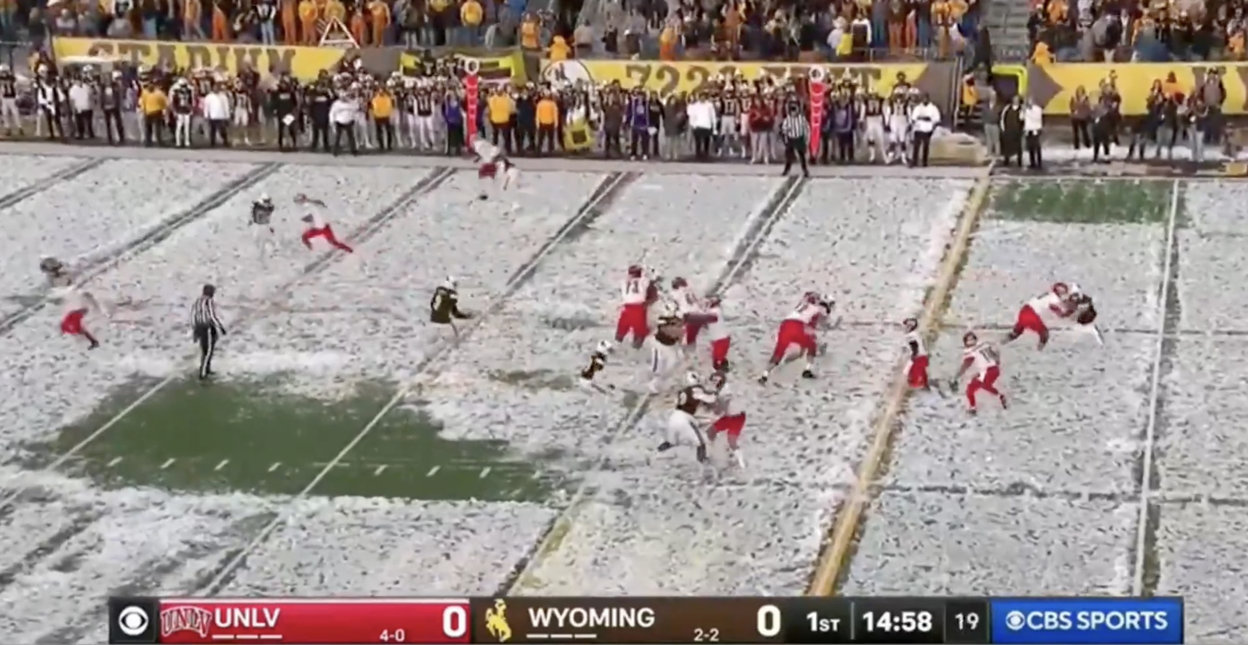 CBS Sports announcer jinx causes fumble