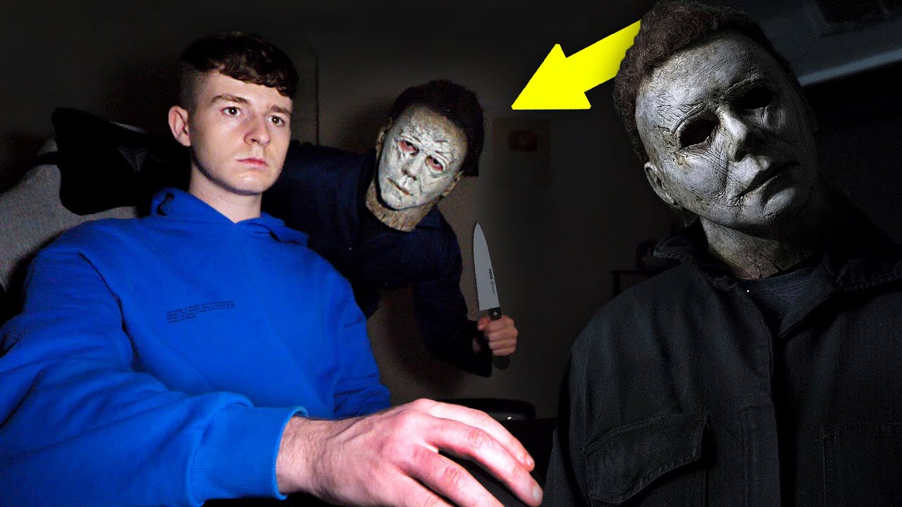 Creepy Michael Myers Halloween prank on my big brother