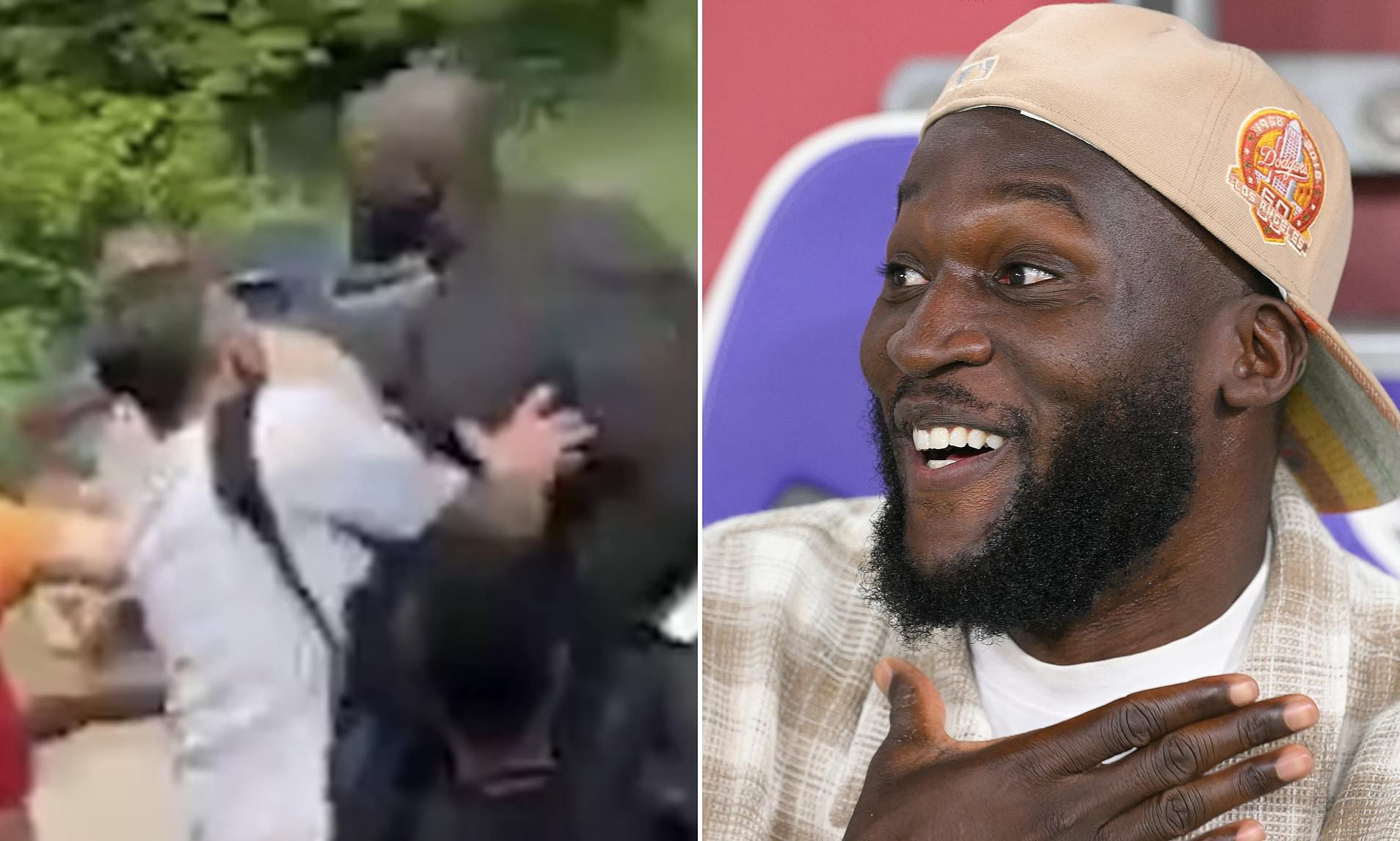 Explosive moment Romelu Lukaku is 'involved feisty row at a children's ...