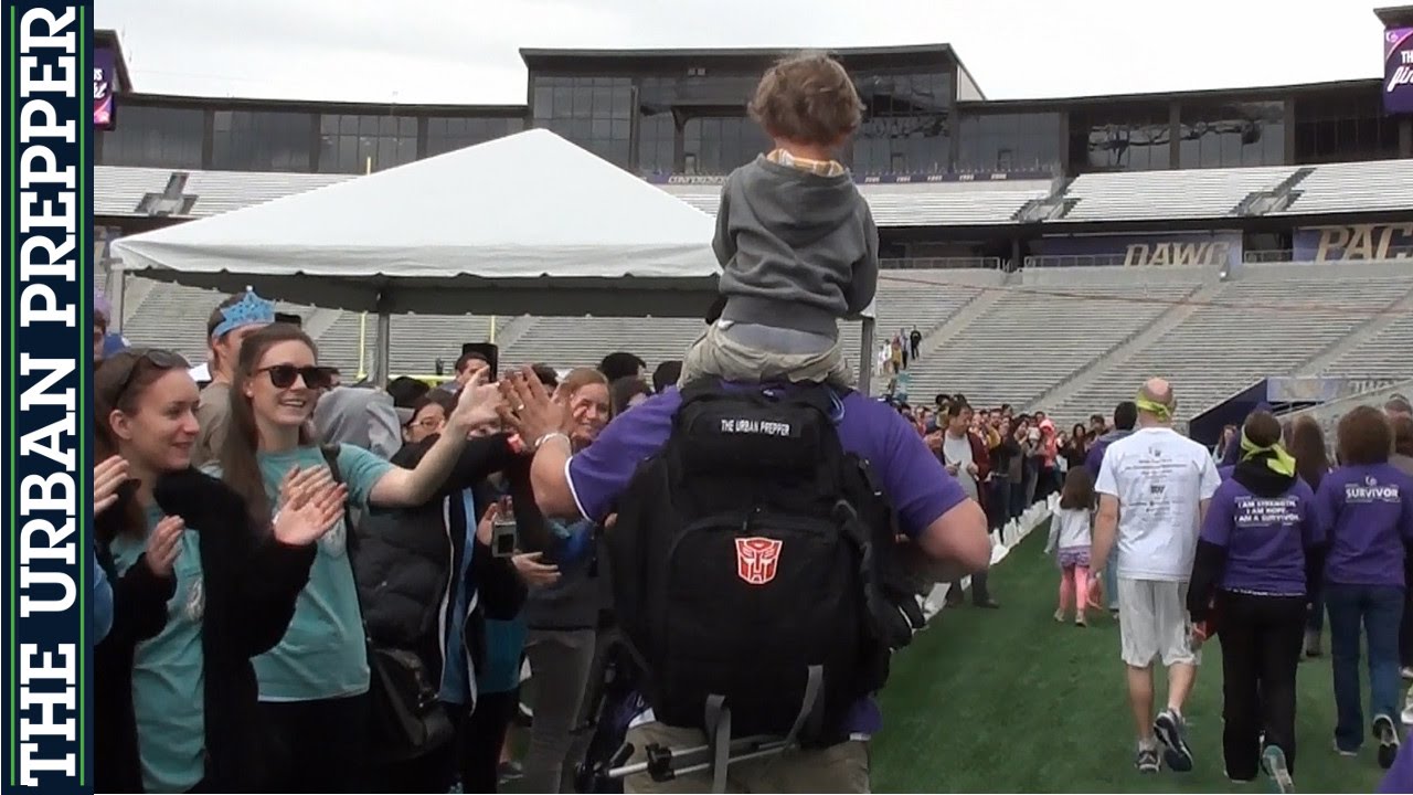 Training for the bug out bag walk at UW relay