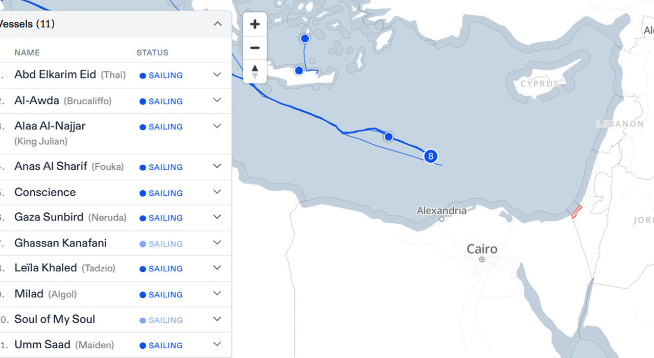 Freedom Flotilla, live tracker della nuova spedizione per Gaza. Nove ...