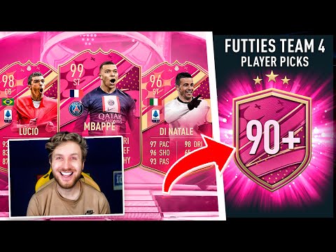 FIFA 23 25 x 1 of 4 90+ Futties team 4 player pick packs!