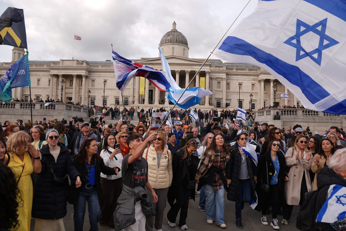 Thousands gather in London to mark two-year October 7 anniversary ...