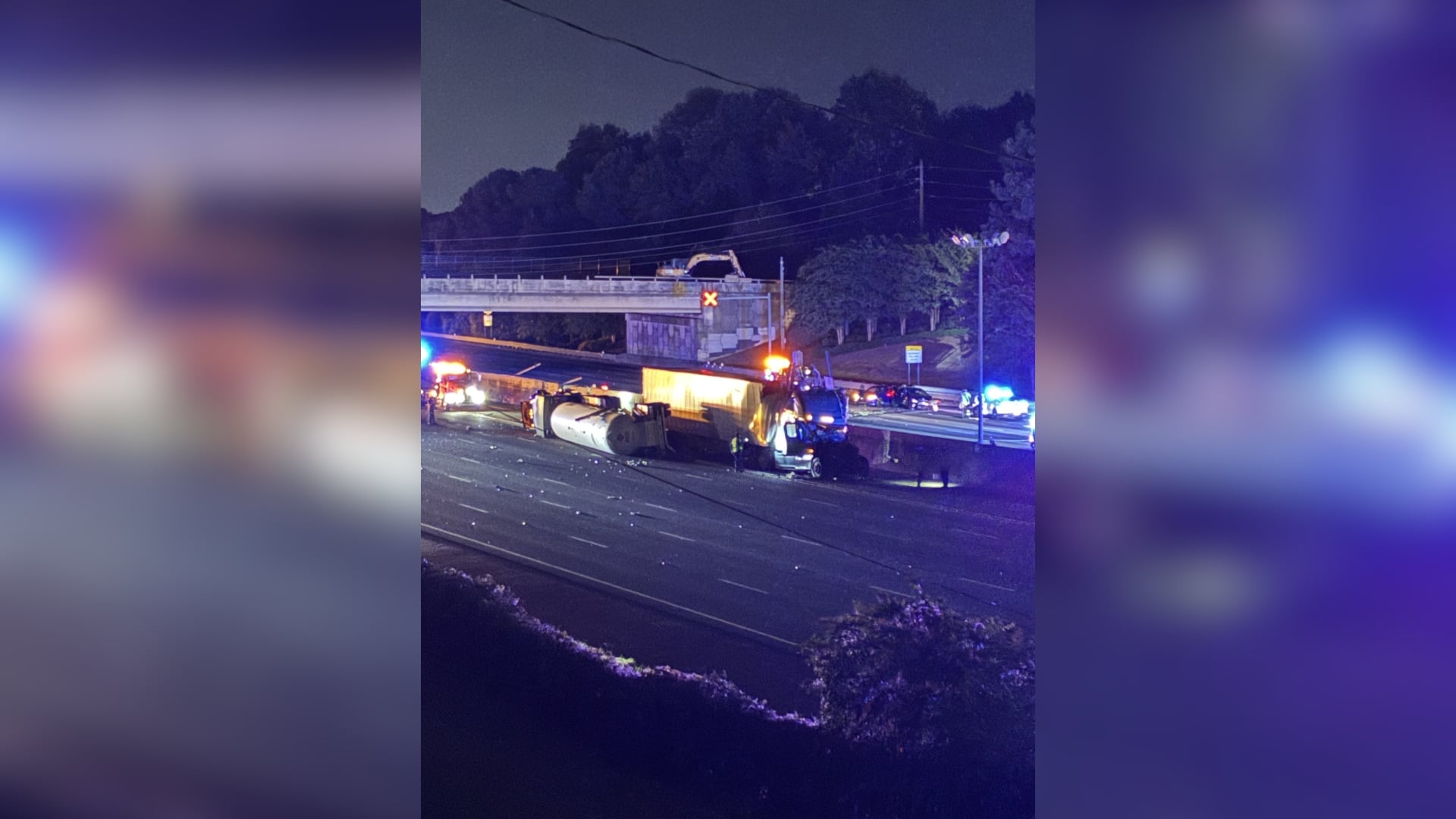 Separate crashes cause delays, knocks down road sign on I-85 in ...