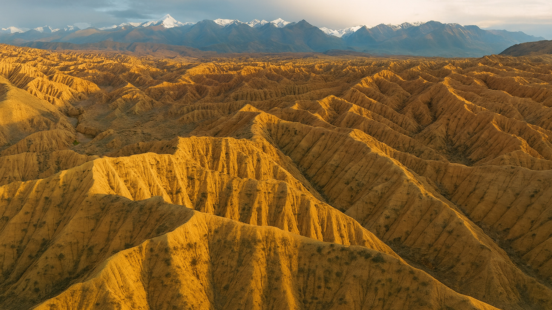 Aksay Canyon – Goldene Badlands in Kirgisistan in 4K