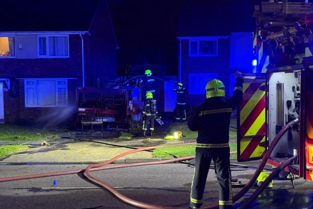 Police treating fire as 'suspicious' after van parked on driveway burst ...