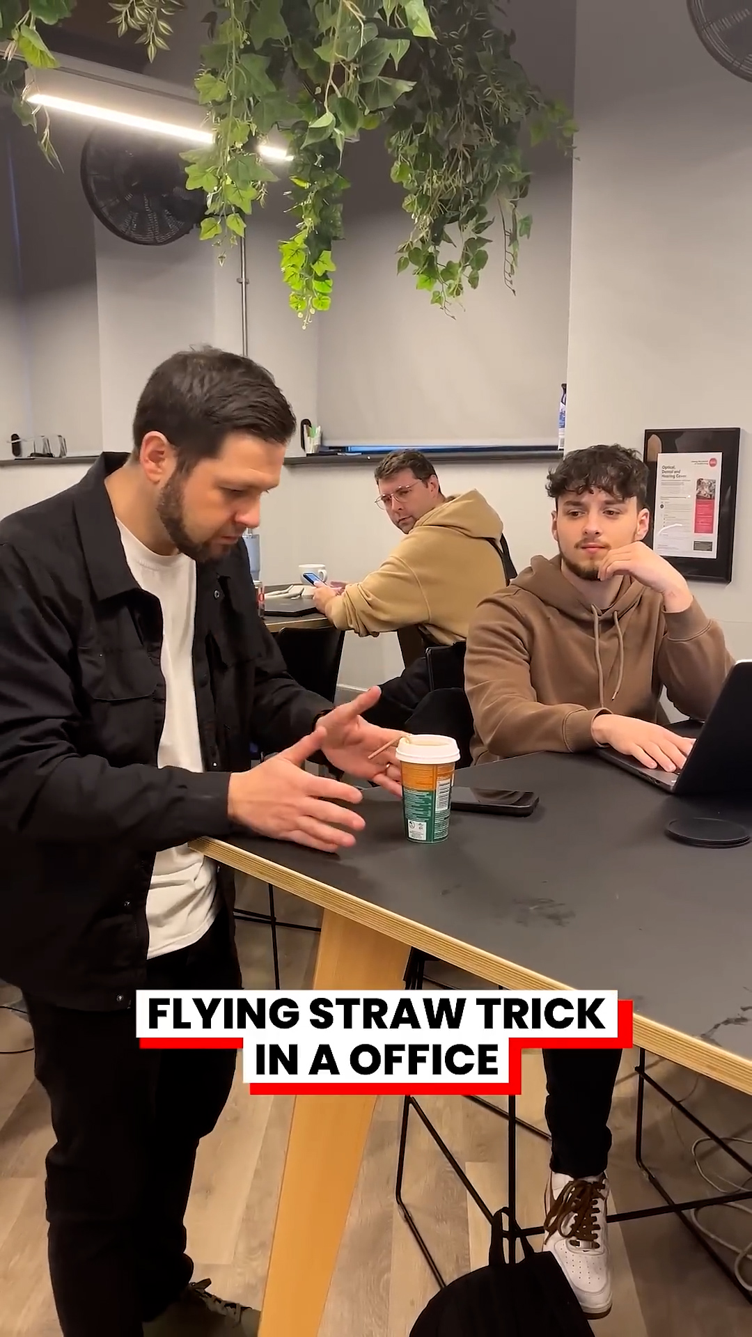 Floating Straw Office Trick