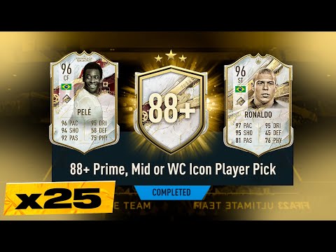 FIFA 23 25 x 88+ prime/mid or World Cup icon player pick packs!