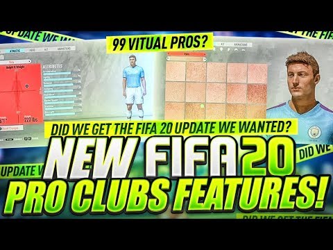 FIFA 20 PRO CLUBS GOT AN UPDATE.