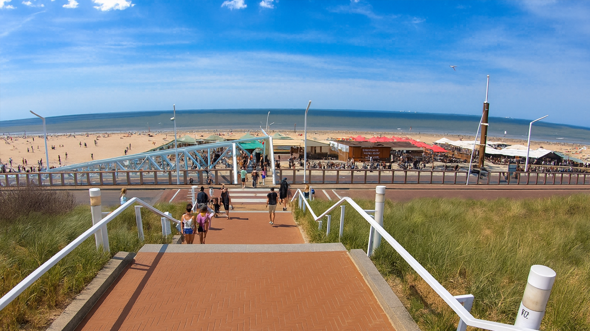 Promenade sur la plage de Scheveningen – La Haye, Pays-Bas (4K)