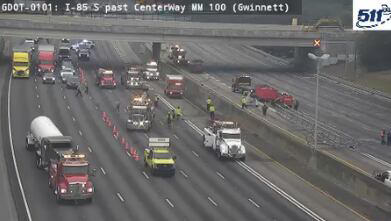 Separate crashes cause delays, knocks down road sign on I-85 in ...