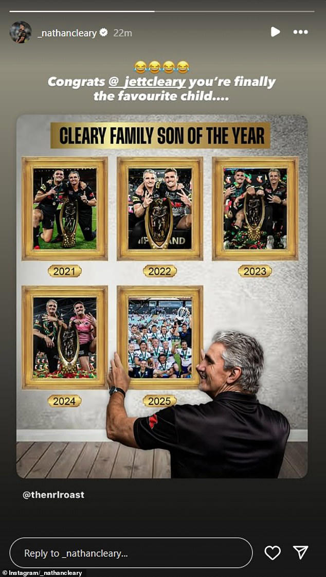 Nathan Cleary takes cheeky dig at his younger brother as family ...