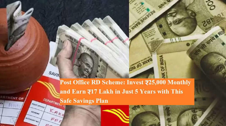 Post Office RD Scheme: Invest ₹25,000 Monthly and Earn ₹17 Lakh in Just ...