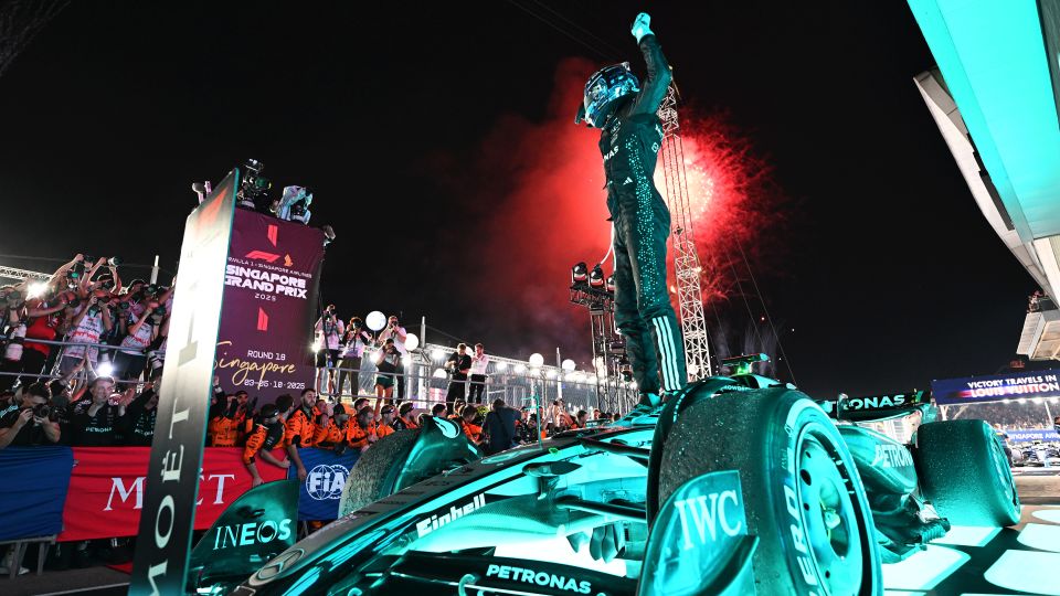 George Russell wins Singapore Grand Prix as McLaren seals constructors’ championship despite ...