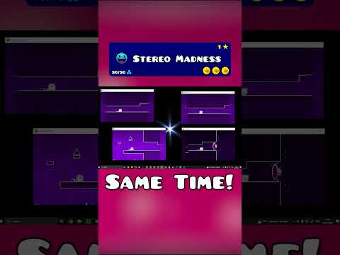 Playing Geometry Dash On 4 Devices at the Same Time! #shorts #gd #challenge