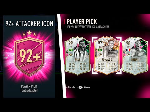 FIFA 23 30 x 92+ attacker icon player pick packs!