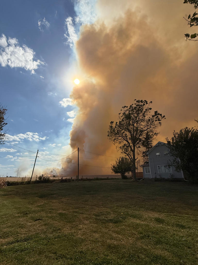 Cause of large field fire in Knox County identified, 2 firefighters treated